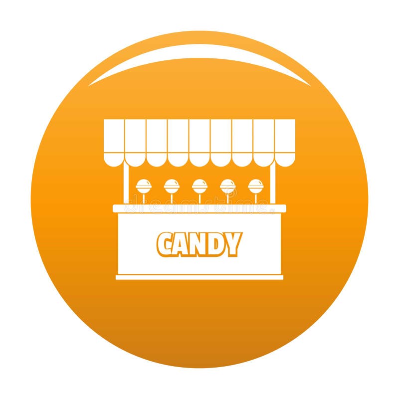 Candy selling icon orange stock illustration. Illustration of fast ...