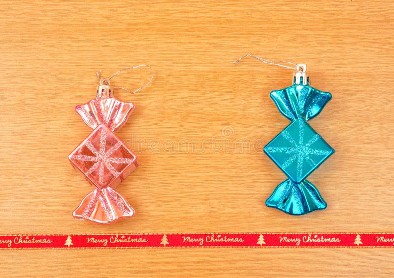 Candy Shaped Christmas Decorations Stock Photo - Image of shiny ...