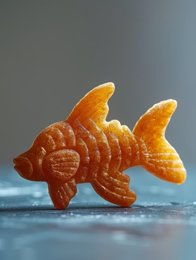 A Candy Shaped Like a Goldfish, Orange Color, on a Flat Surface. Stock ...