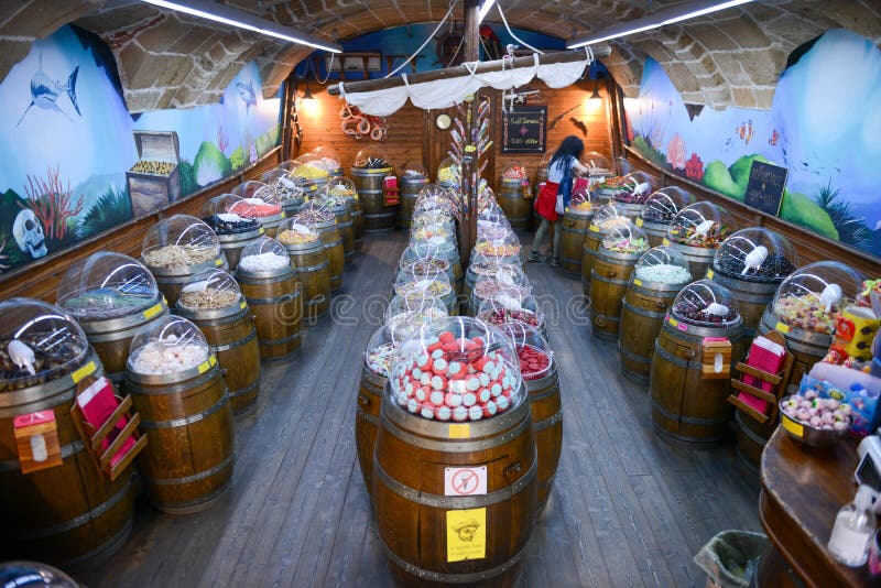Candy Shop at Alghero on Sardinia in Italy Editorial Image - Image of ...