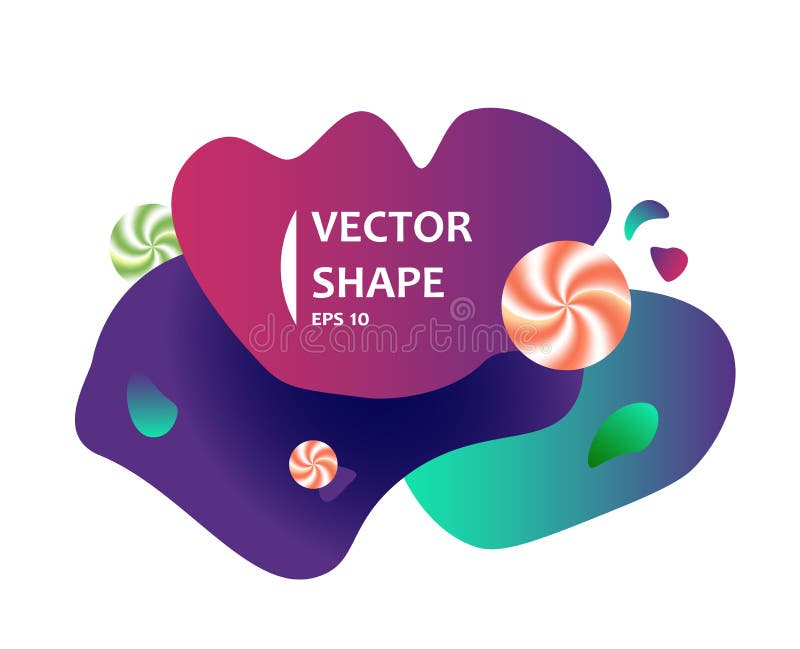 Candy Shop Banner. 3d Abstarct Shape Vectors Banner with Weets Stock ...