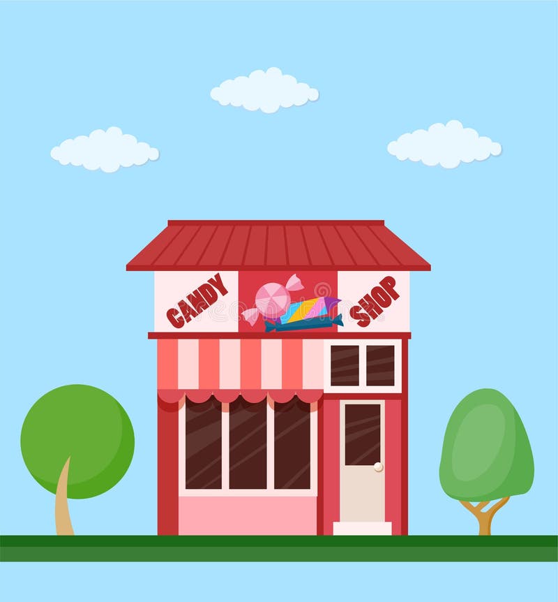 Sweet Shop Candy Store Front Stock Illustrations – 196 Sweet Shop Candy ...