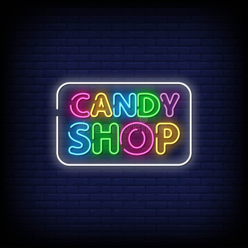 Candy Store Sign Stock Illustrations – 2,703 Candy Store Sign Stock ...