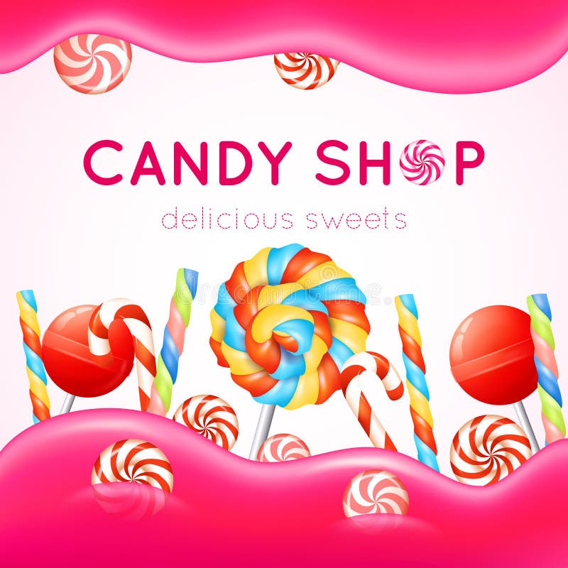 Candy Shop Logo, Label or Emblem. Stock Vector - Illustration of poster ...