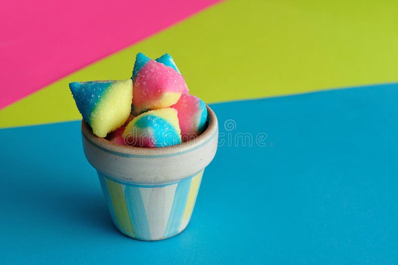 Candy in small container stock image. Image of food, color - 79636625