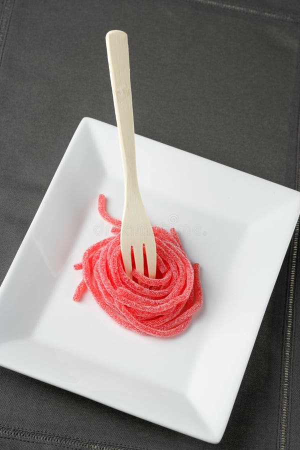 Candy spaghetti stock image. Image of flavor, color, sweetened - 16261437