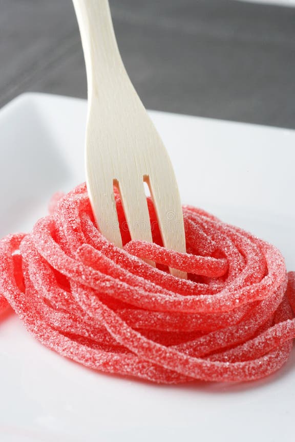 Candy spaghetti stock image. Image of pastry, spaghetti - 16261547