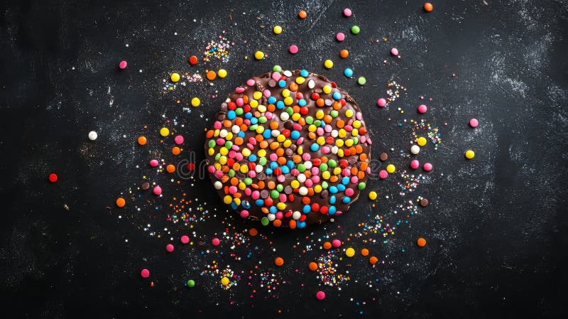 Candy Sprinkles of Different Rainbow Colors are Spread Out in a ...