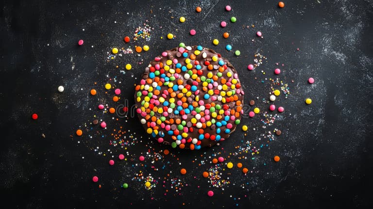Candy Sprinkles of Different Rainbow Colors are Spread Out in a ...
