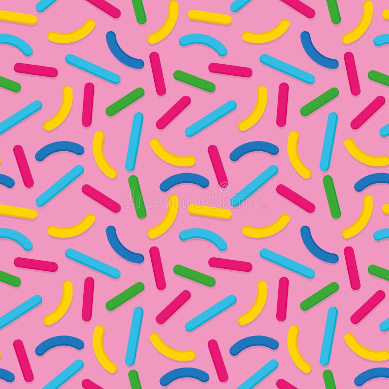 Candy Sprinkles, Donut Glaze Seamless Pattern- Stock Vector ...