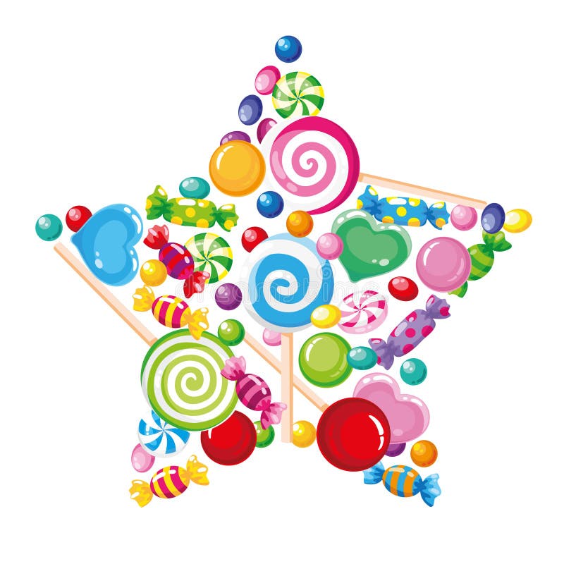 Candy star white stock vector. Illustration of peppermint - 20877250