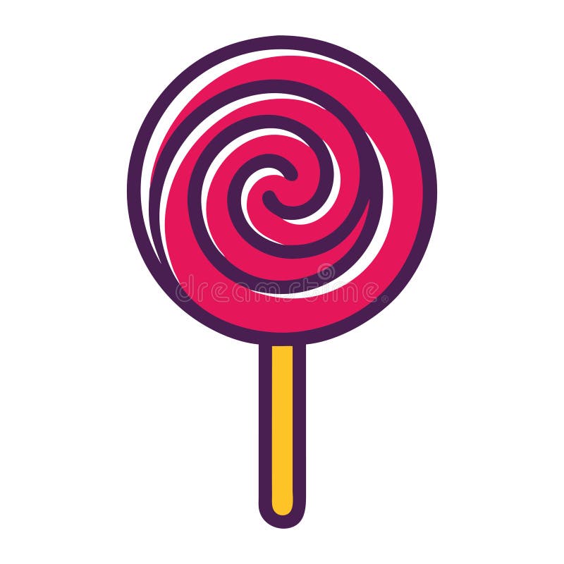 Candy in stick icon stock vector. Illustration of isolated - 362433930
