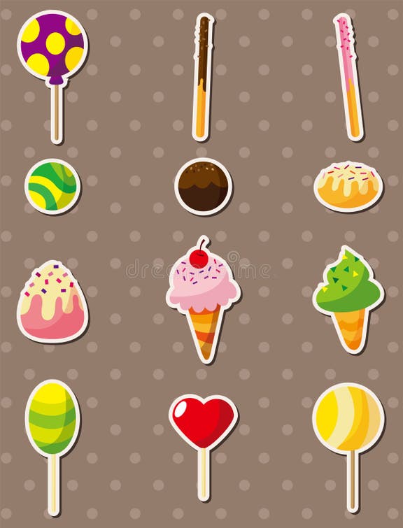 Candy stickers stock vector. Illustration of stickers - 24427496