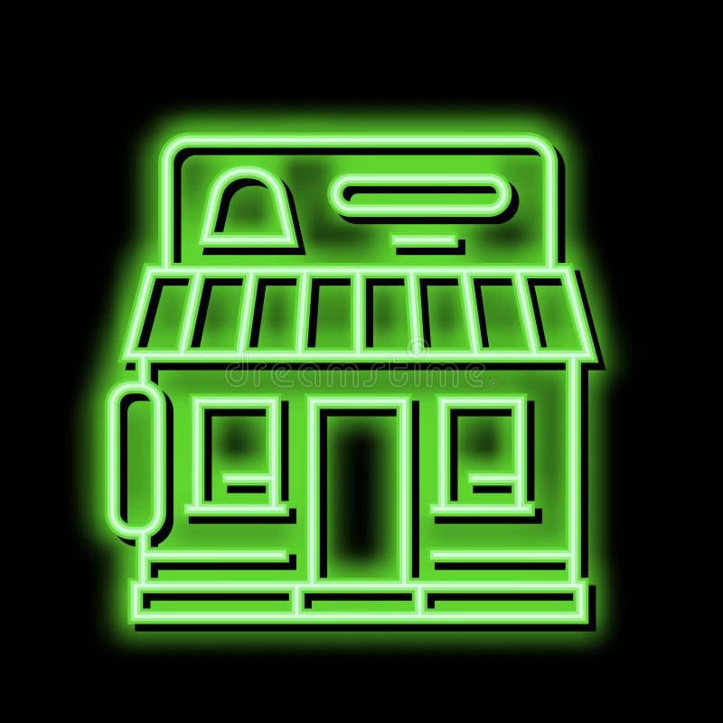 Candy Store Neon Glow Icon Illustration Stock Vector - Illustration of ...