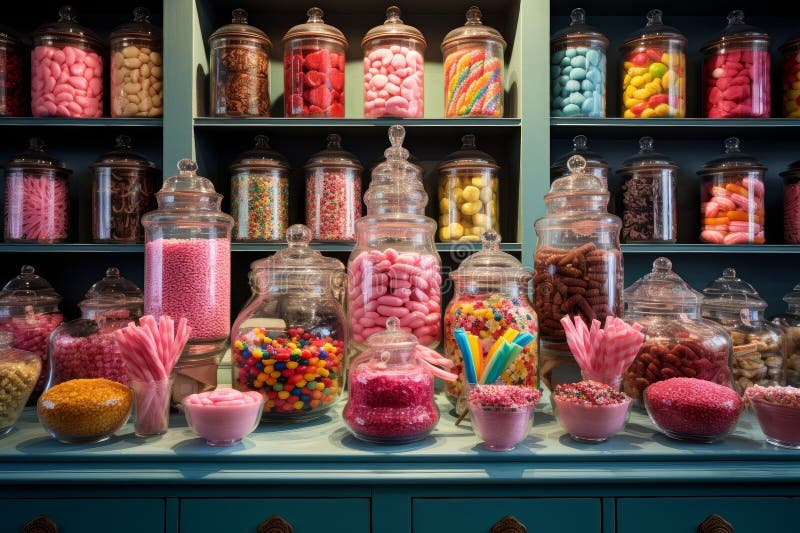 Candy Store Stack. Generate Ai Stock Illustration - Illustration of ...