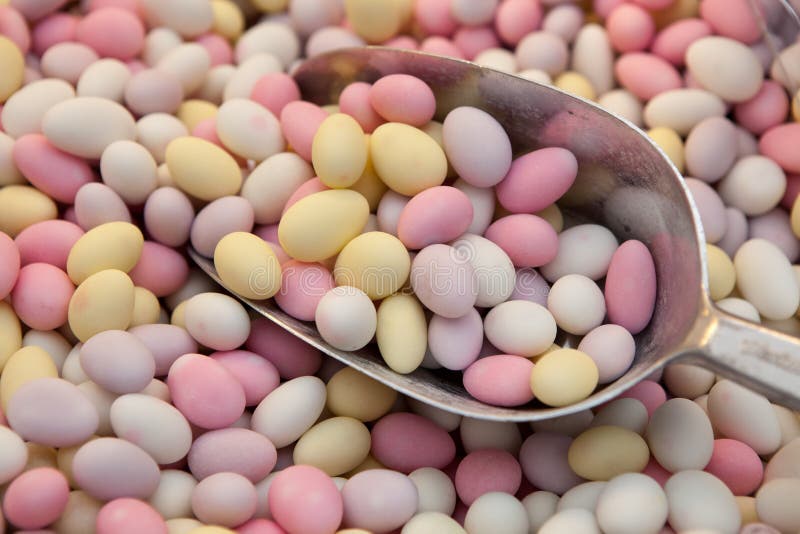 Candy Sweet Drops on Metal Scoop Close-up Stock Image - Image of ...