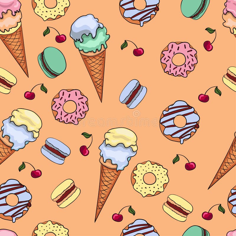 Candy sweets pattern stock vector. Illustration of caramel - 84753140