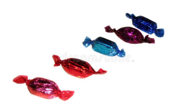 Candy. Sweets. Wrapped Chocolate. Wrapped Sweets Stock Image - Image of ...