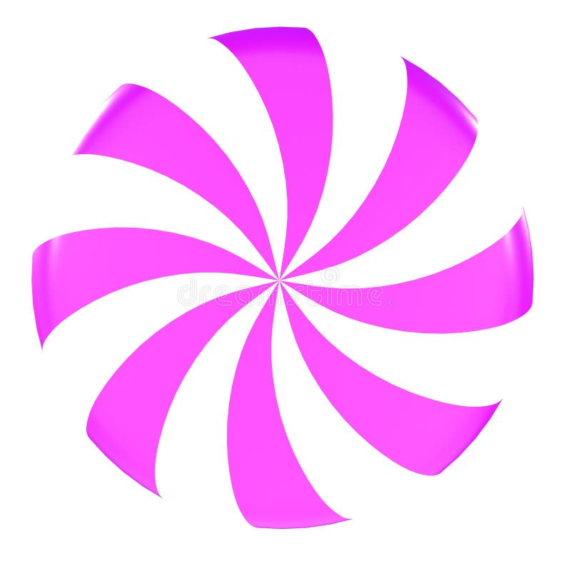 Candy Swirl Isolated on White Background Stock Illustration ...