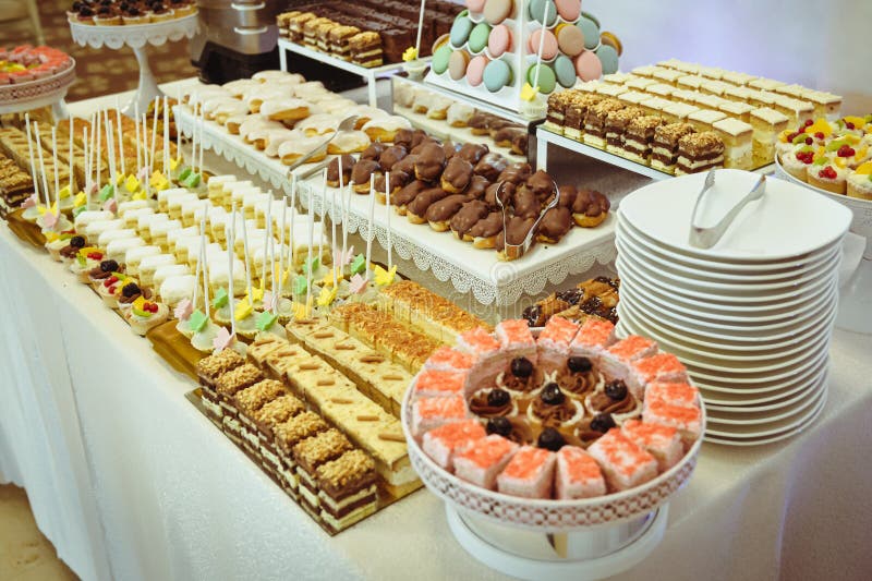 Candy table with sweets stock image. Image of sweets - 303710059