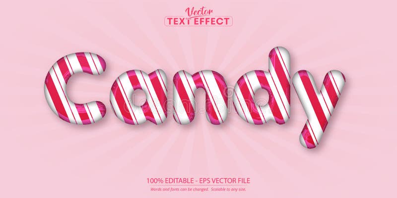Candy Text Effect, Editable Comic and Cartoon Text Style Stock Vector ...