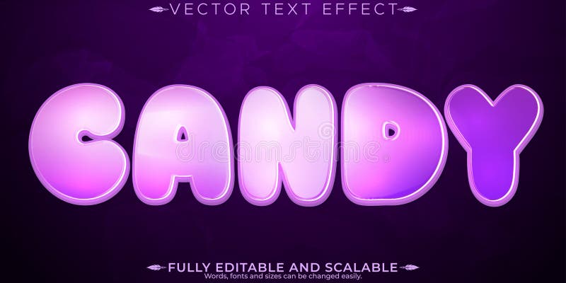 Candy Text Effect, Editable Sweets and Sugary Customizable Font Style ...