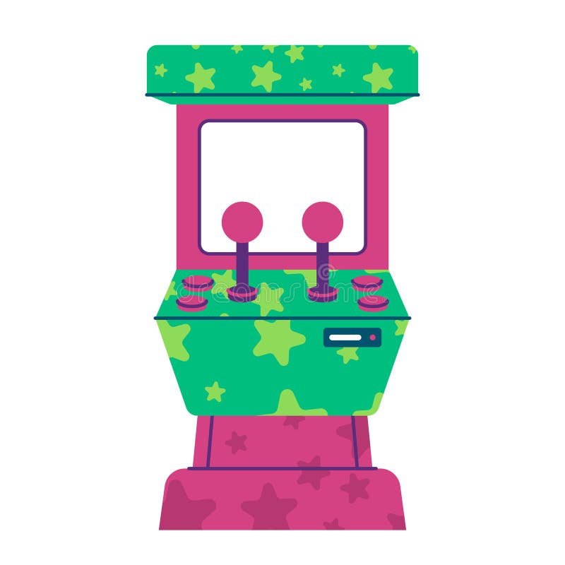 Candy-themed Arcade Game Machine Empty Screen a Joystick Button ...
