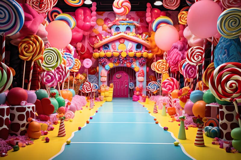 Candy Themed Party Beautiful Candyland Sweets Fairytale Background ...