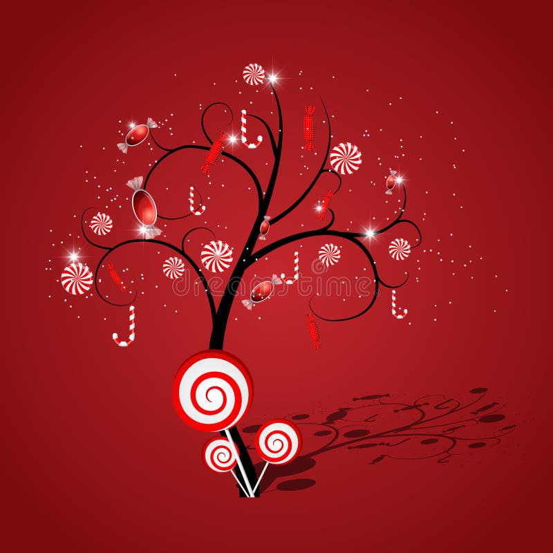 Candy tree stock vector. Illustration of drops, yummy - 18187202