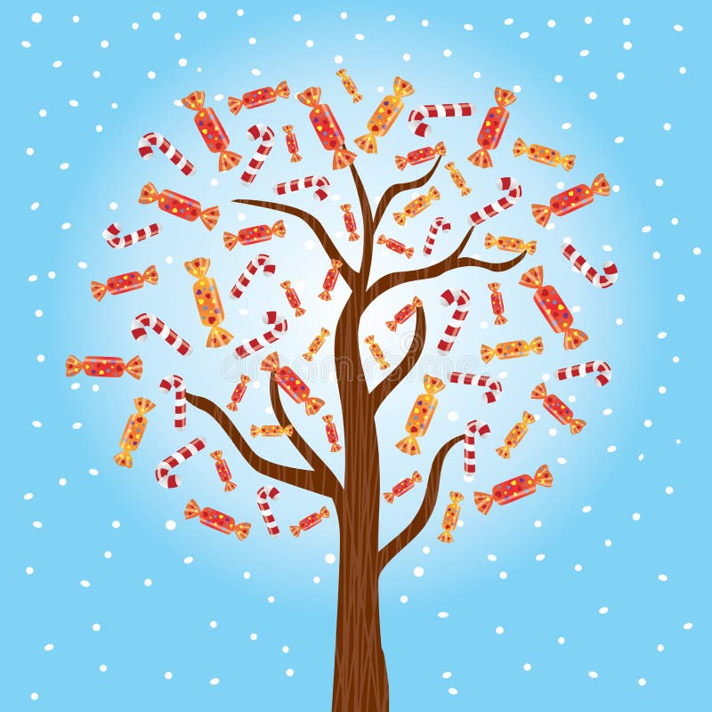 Candy tree stock vector. Illustration of desert, children - 47435805