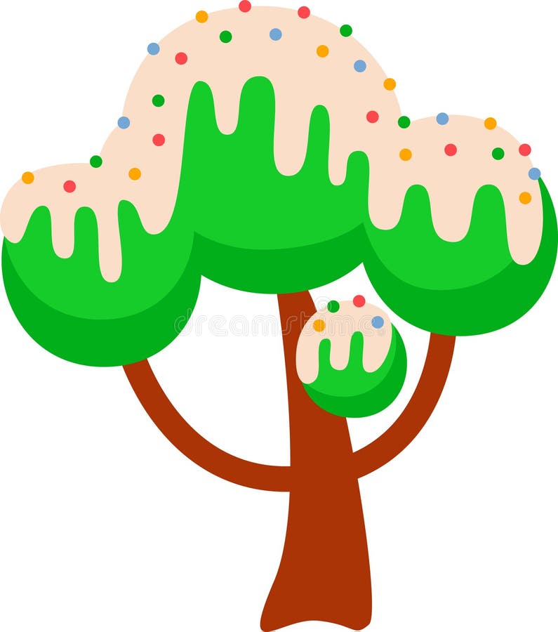 Candy Tree with Cream stock vector. Illustration of cartoon - 309339422