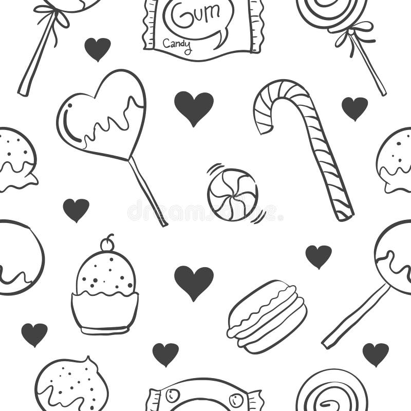 Candy Various Hand Draw Style Doodles Stock Vector - Illustration of ... Candy Various Hand Draw Style Doodles Stock Vector - Illustration of ...