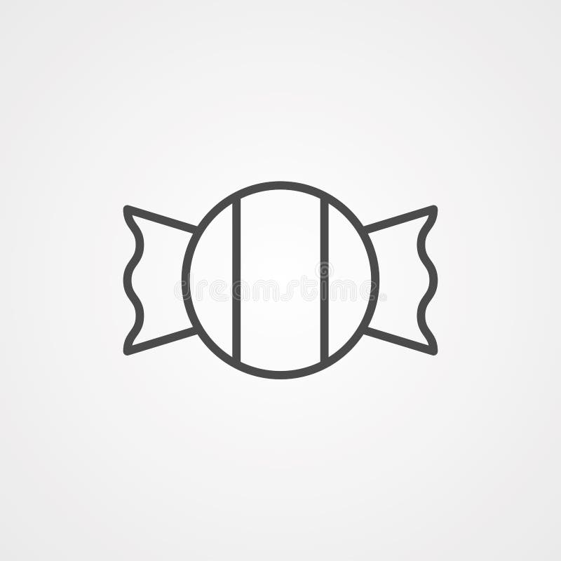Candy Vector Icon Sign Symbol Stock Vector - Illustration of birthday ...