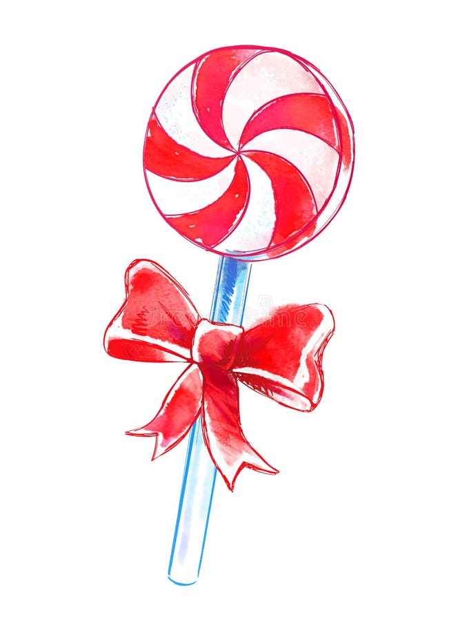 Candy. Watercolor art stock vector. Illustration of abstract - 52416141