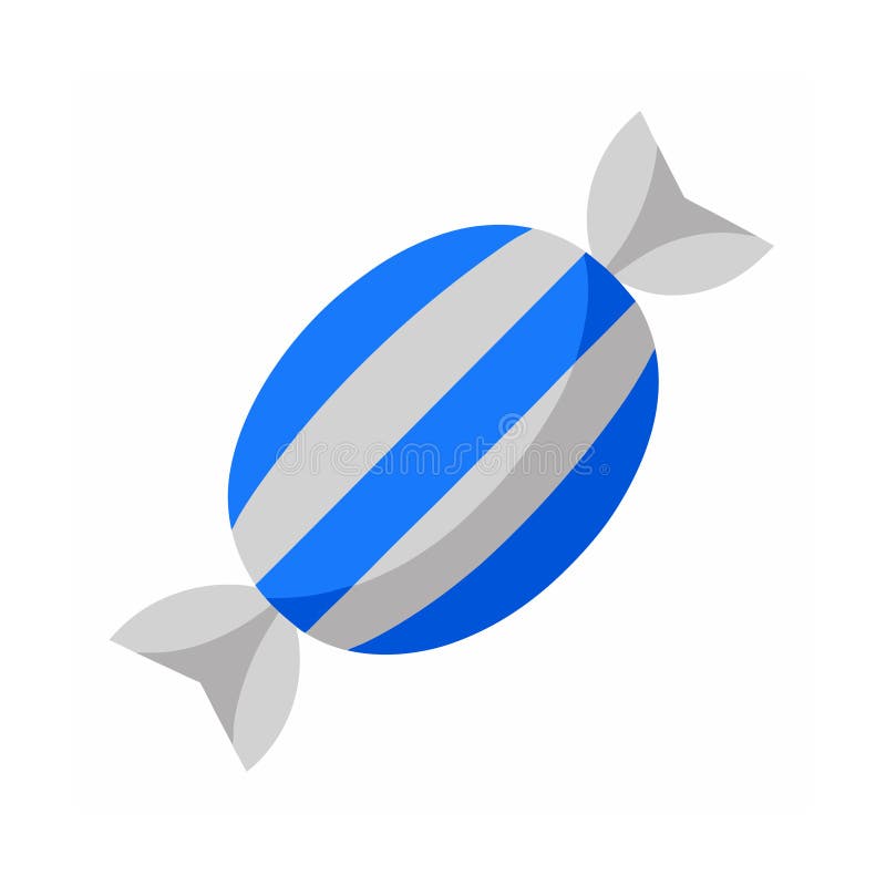 Silver Foil Wrapped Candy with Metallic Twist Ends Stock Vector ...