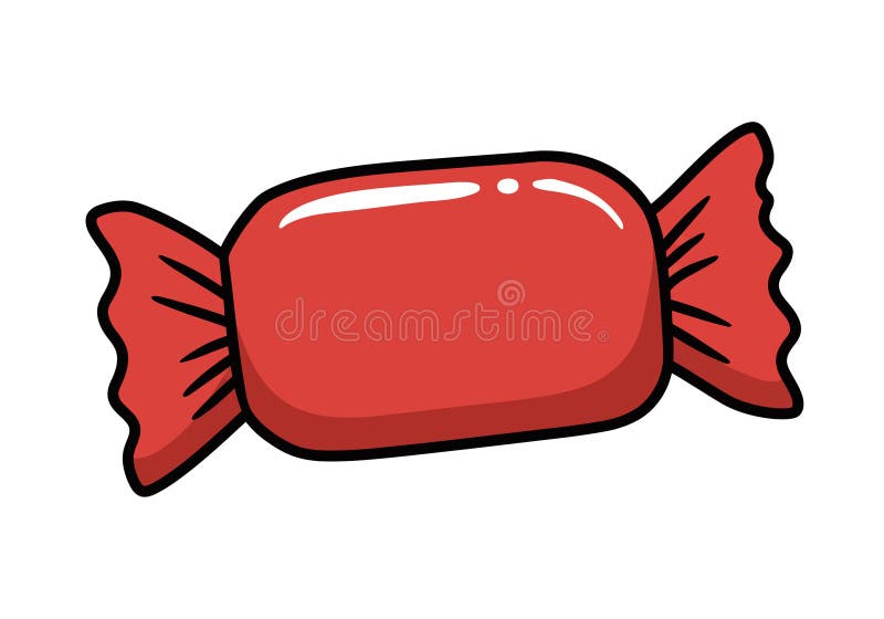 Candy in a Wrapper Vector Doodle Illustration Stock Vector ...