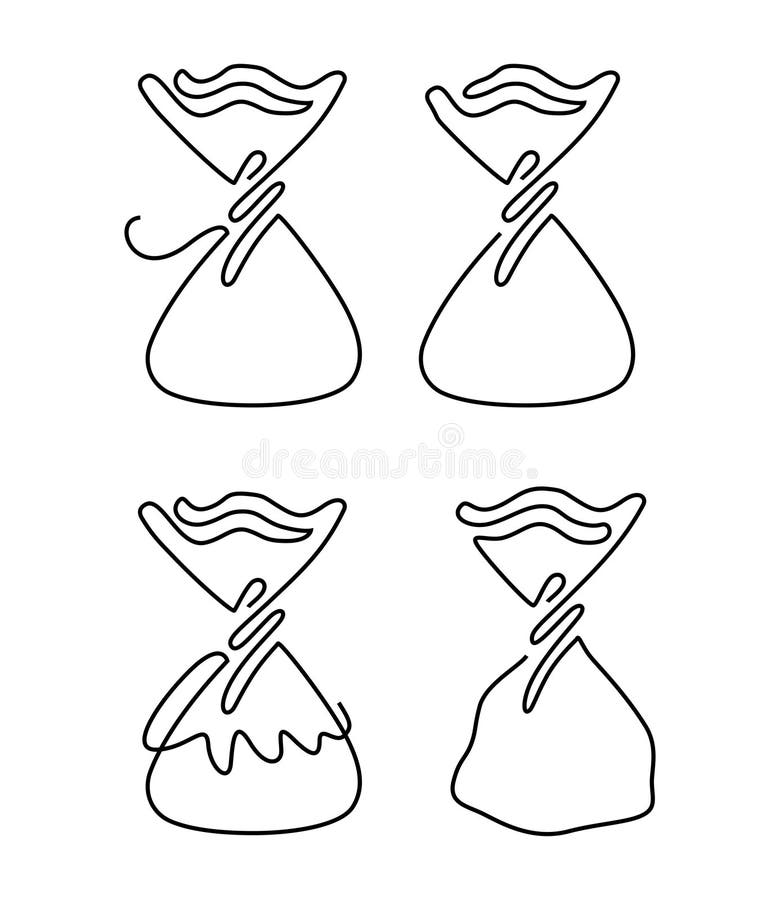 Candy in a Wrapper. Continuous Line Drawing Stock Vector - Illustration ...