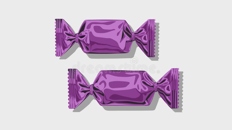 Candy Wrapper Mockup. Realistic 3d Vector Illustration Set of Sweet ...