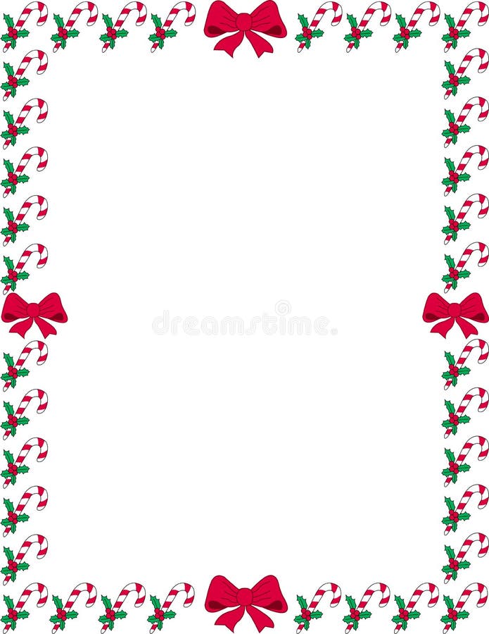 Candy Cane Border with Bows with Vector Version Available Stock ...