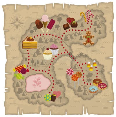 Candyland map stock vector. Illustration of childish - 12415872