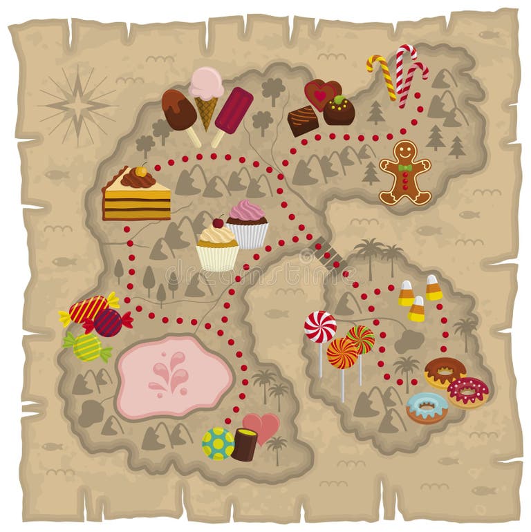 Candyland map stock vector. Illustration of childish - 12415872