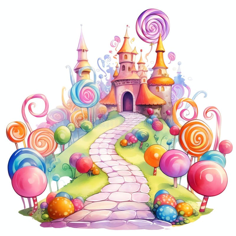 Candyland Pathways Beautiful Sweets Candyland Fairytale Stock ...