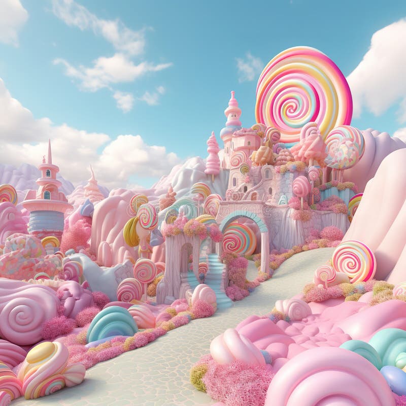 Candyland Very Beautiful Rainbow Pieces Of Candy Pastel Colors