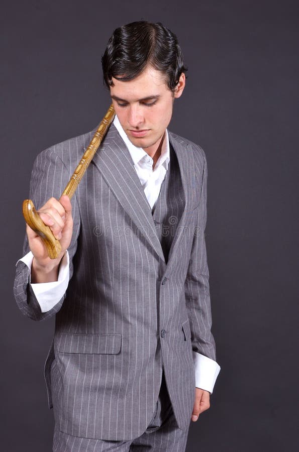 Cane stock image. Image of businessman, fancy, cane, pinstripe - 1026869