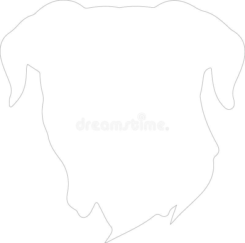 Cane Corso Outline Outline Silhouette Generative Ai Stock Vector ...