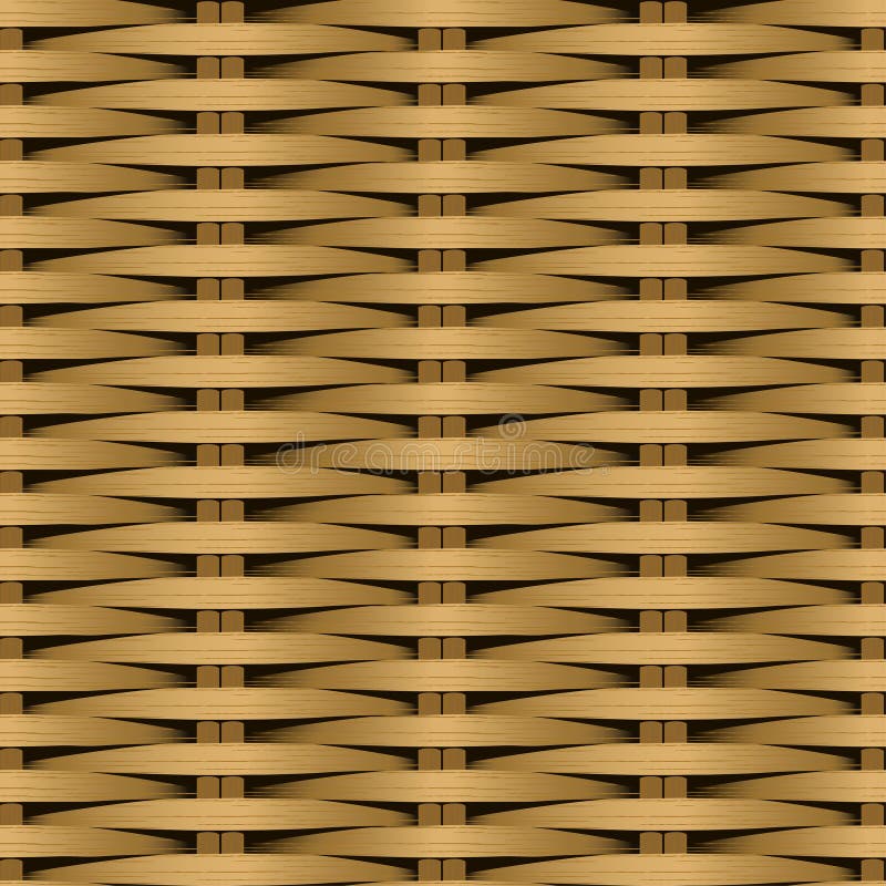 Cane Flat Woven Fiber Seamless Pattern Stock Vector - Illustration of ...