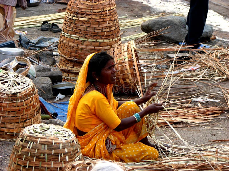 Cane Handicrafts stock photo. Image of innocence, india - 1774526