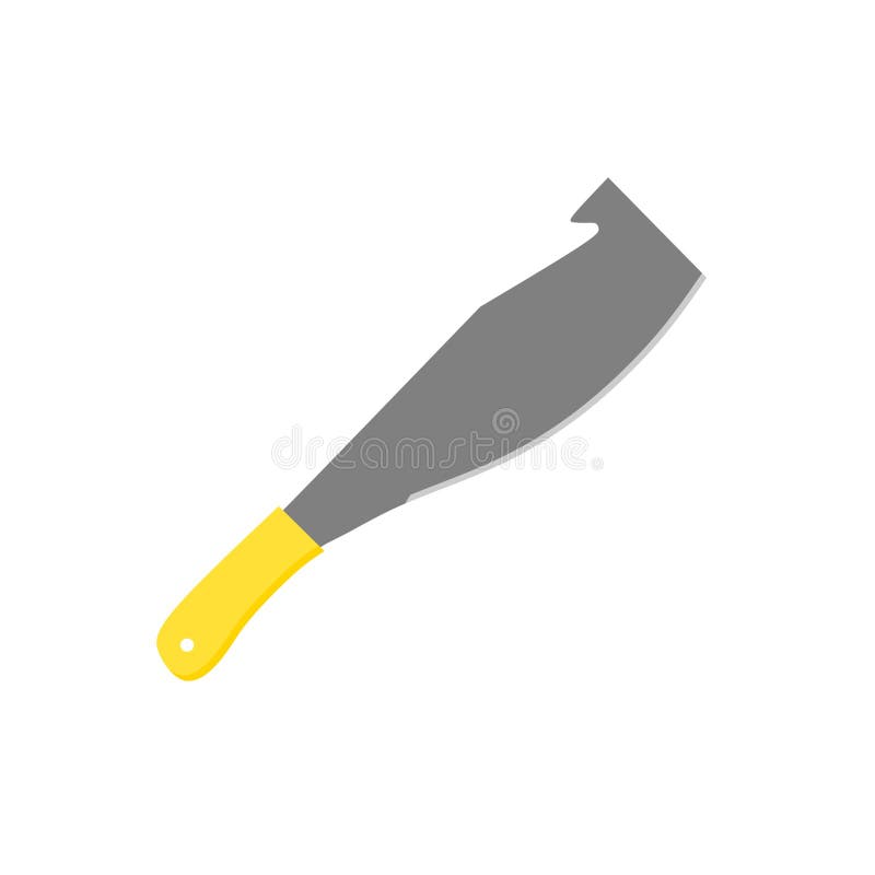 Latin Machete Flat Design Illustration Isolated on White Background ...