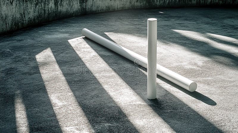 Cane Resting on a Surface with Bold Shadows Revealing Strength and ...
