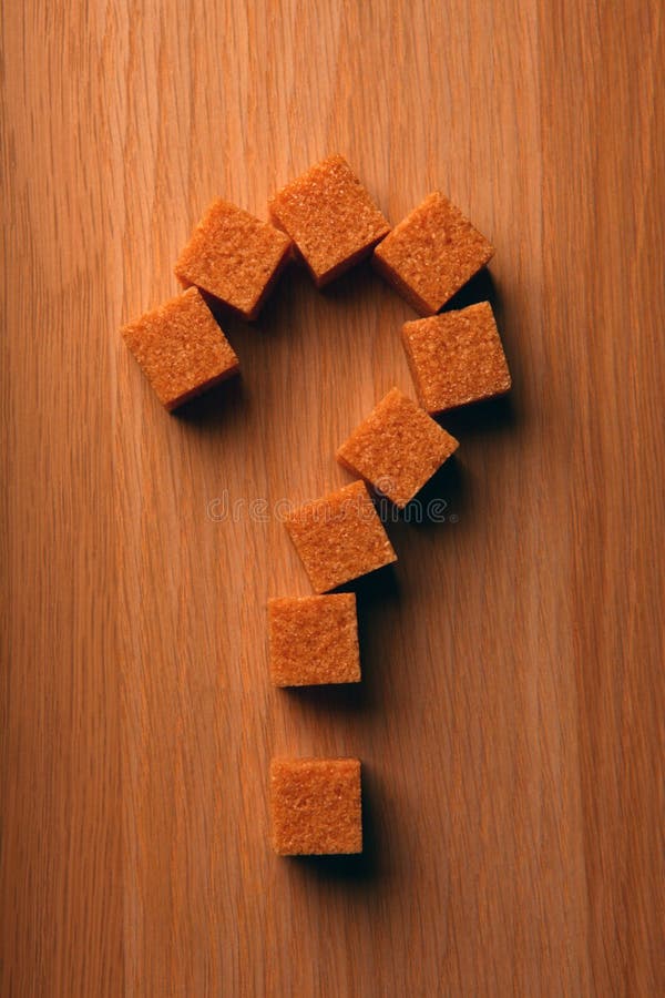Cane sugar question mark stock photo. Image of diabet - 138287514